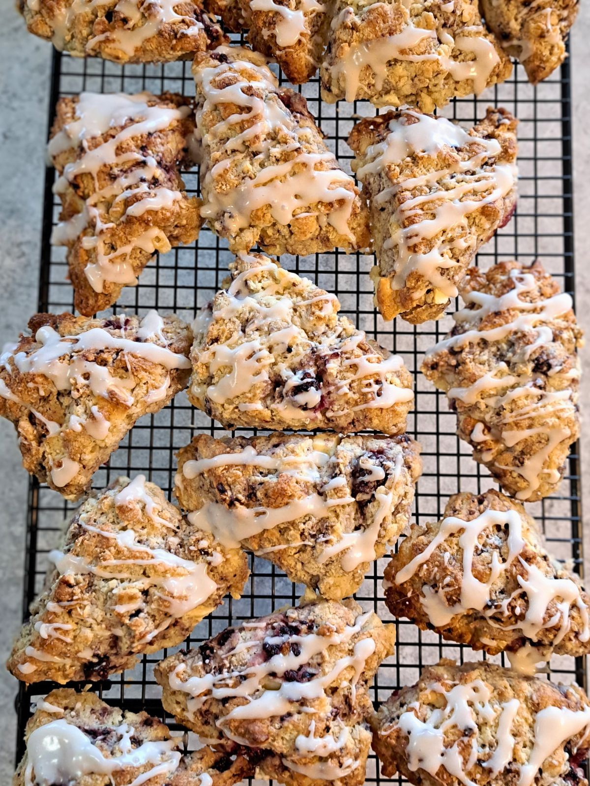 Blackberry and White Chocolate Sourdough Scones - Dirty Hands Warm Heart