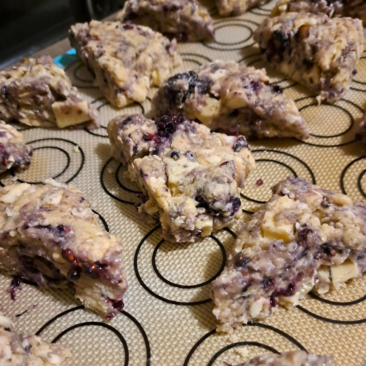 Blackberry and White Chocolate Sourdough Scones - Dirty Hands Warm Heart