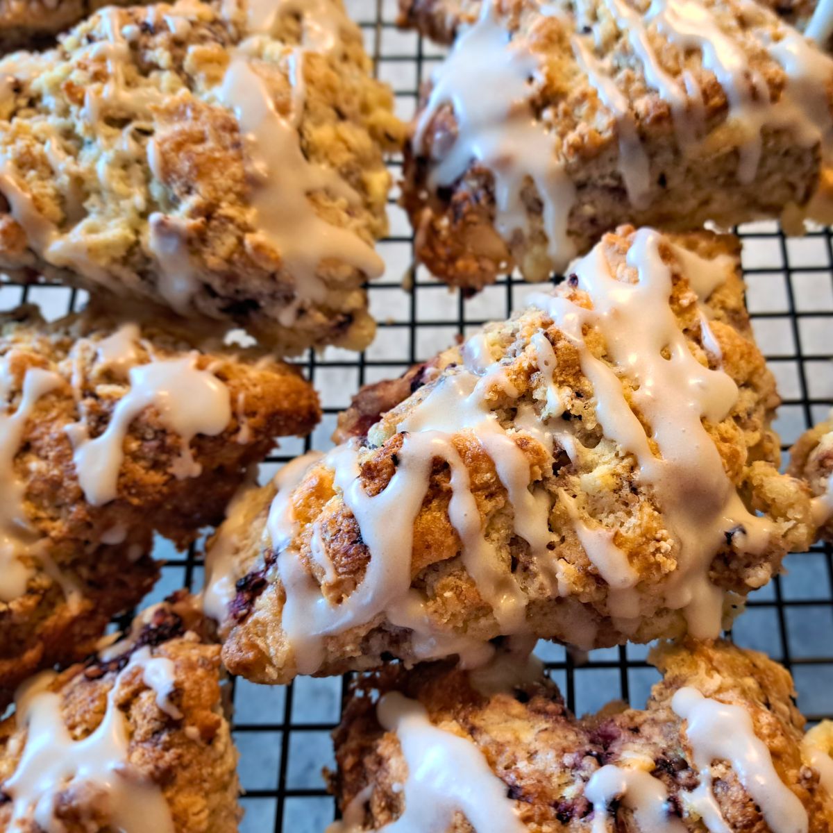 Blackberry and White Chocolate Sourdough Scones - Dirty Hands Warm Heart
